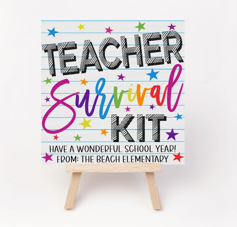 Teacher and Staff Survival Kit Gift Tag Printable Back to - Etsy