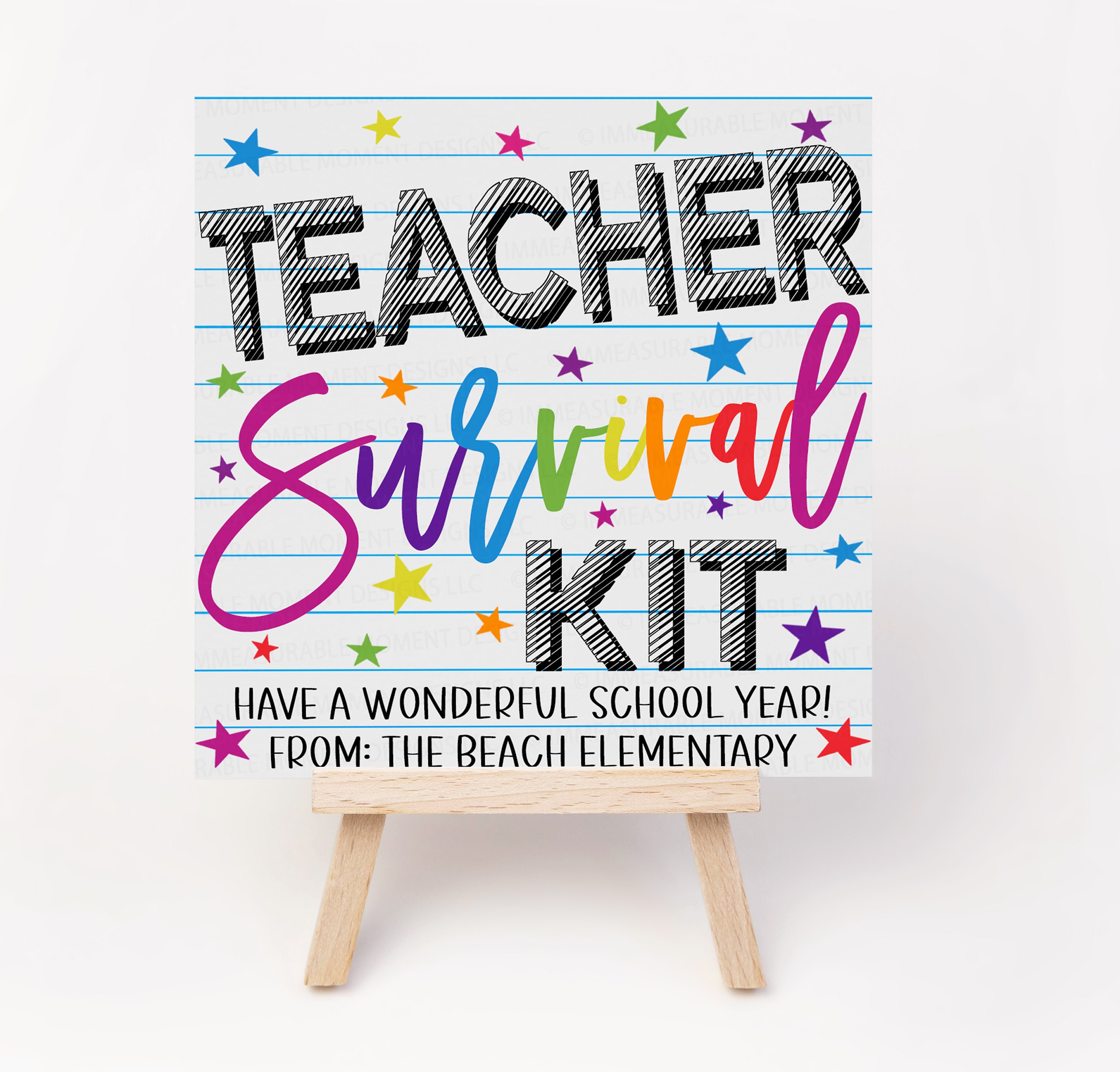 Teacher and Staff Survival Kit Gift Tag Printable Back to - Etsy