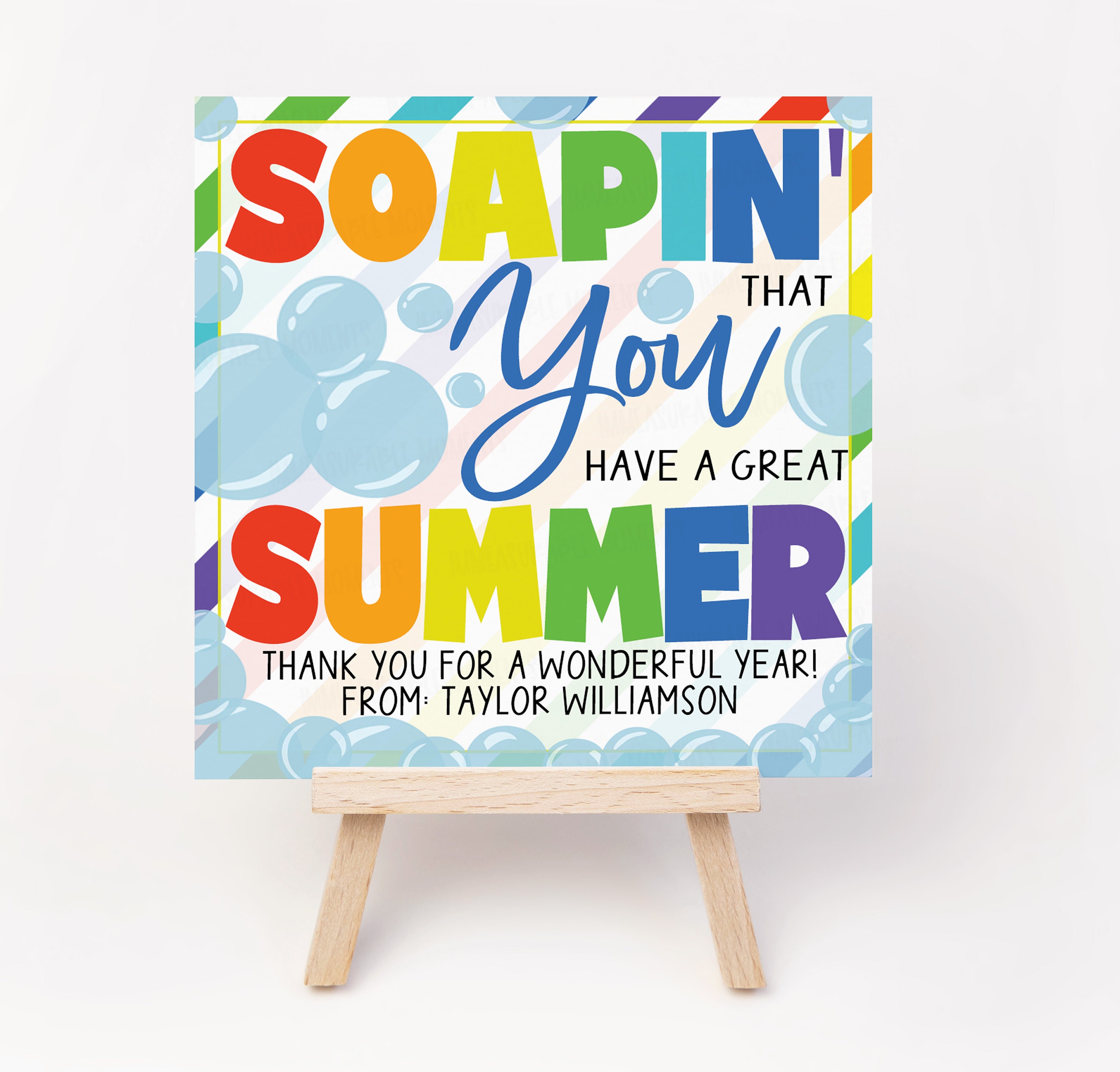 Soap Gift Tag Soapin' You Have A Great Summer End of - Etsy