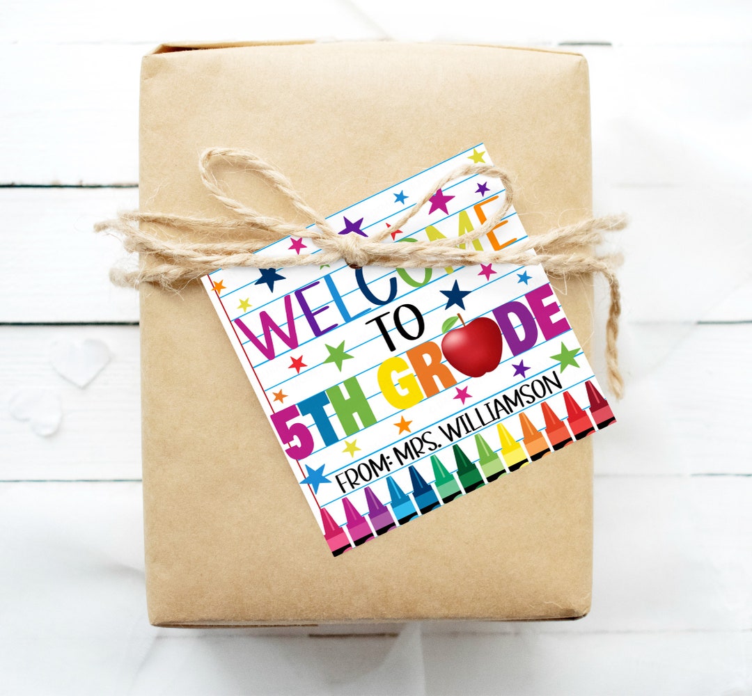 Welcome to Fifth Grade Gift Tag, New School Year 5th Grade Student Gift ...