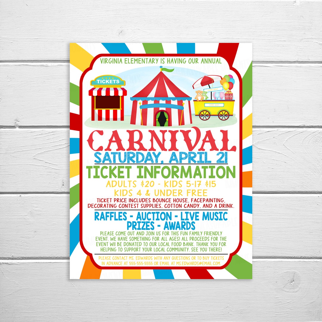 Blank Carnival Flyer Template