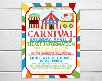 Circus Party Flyer - Etsy