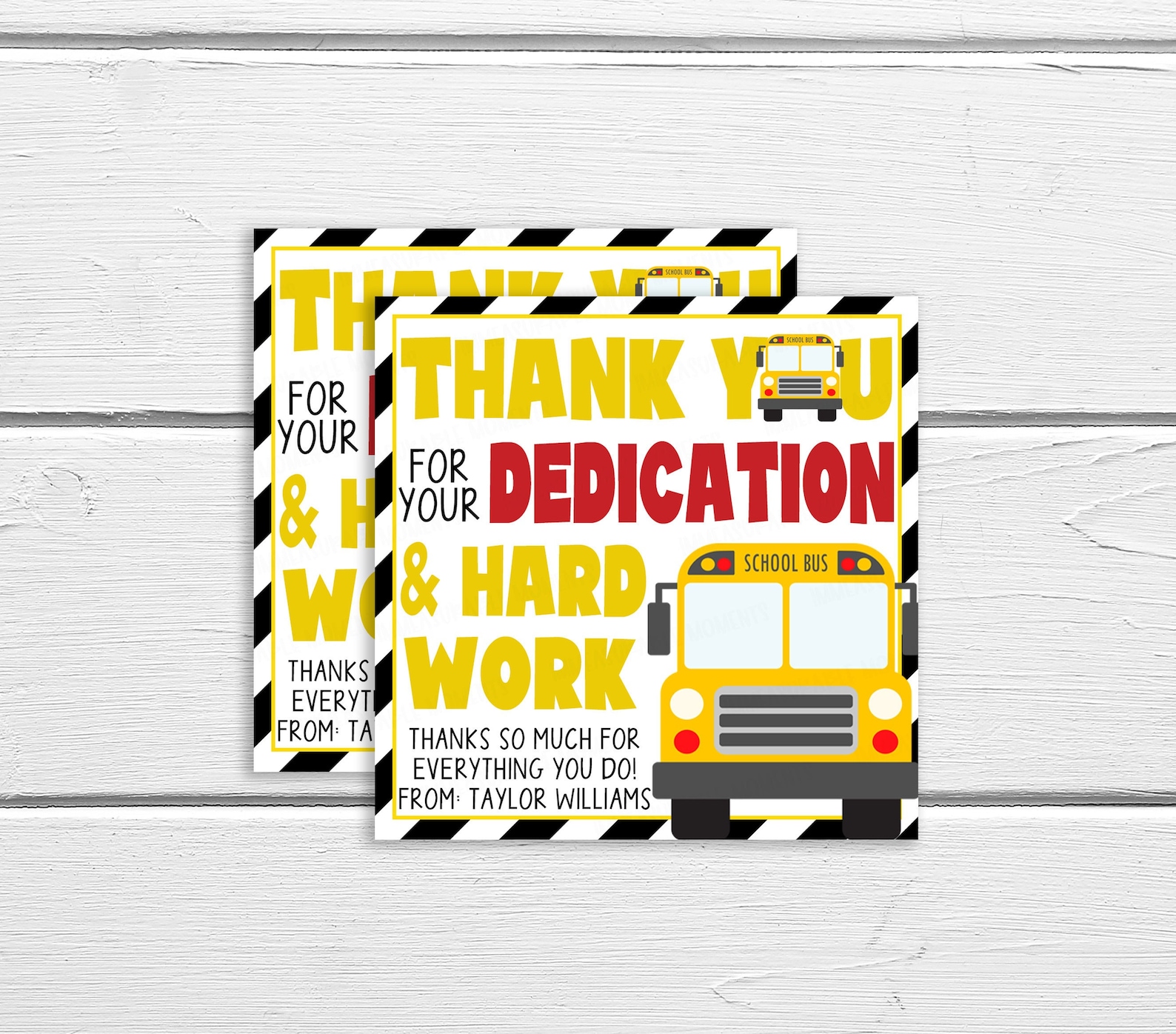 Bus Driver Appreciation Gift Tag Hands Down You're the - Etsy