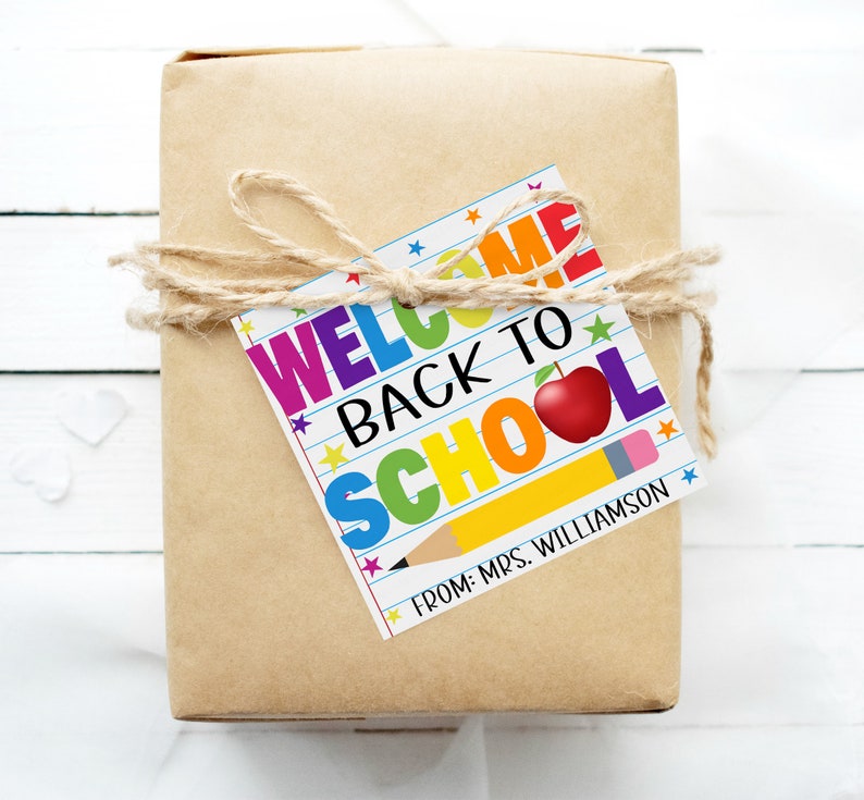 Welcome Back to School Gift Tag, New School Year Student Gift, Gift ...