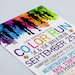 Color Run Flyer Invitation, Color Fun Dash Run Marathon 5K PTO PTA ...