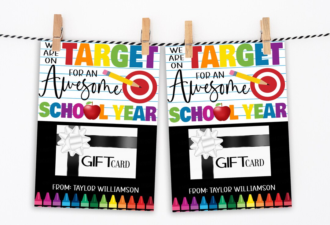 Back to School Target Gift Card Holder, Printable on Target for an ...