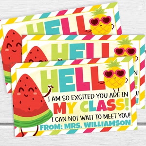 Back to School Postcard to Students, Welcome to My Class Note, Intro ...