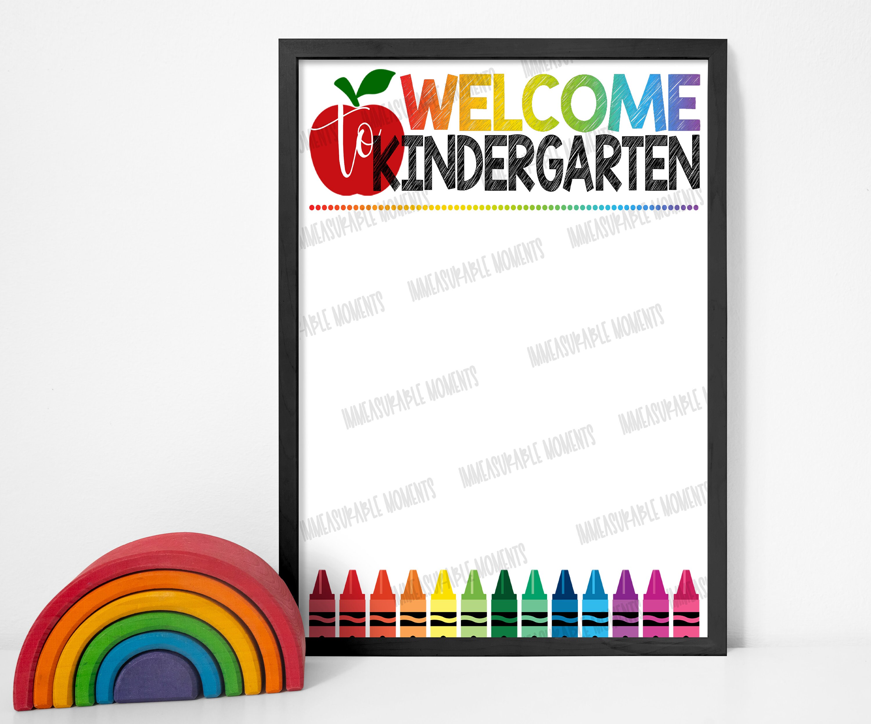 Welcome to Kindergarten Printable Poster - Etsy