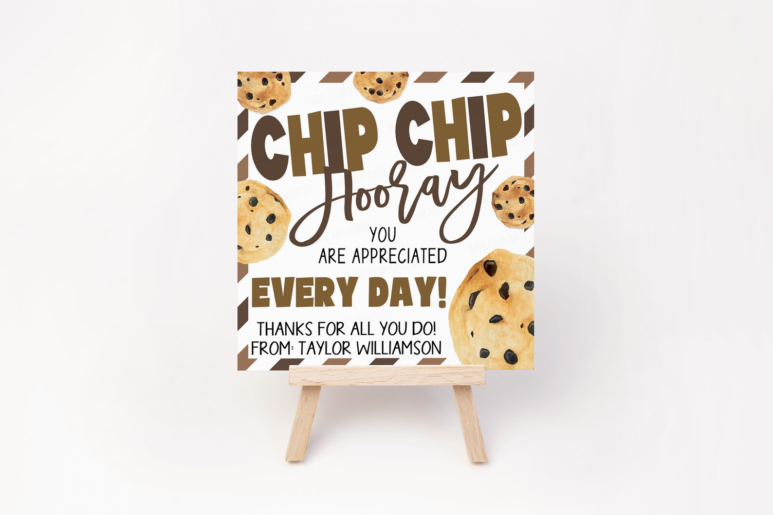 Cookie Thank You Gift Tags Chip Chip Hooray Appreciation - Etsy
