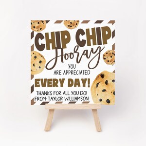 Cookie Thank You Gift Tags Chip Chip Hooray Appreciation - Etsy