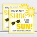 Yellow Box Sunshine Gift Tag, You Shine Like the Sun, Thank You Nurse ...