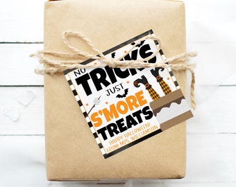 Printable Halloween Smores Bag Topper Halloween Tag Topper - Etsy