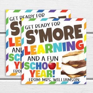 Back to School S'more Gift Tags, S'more Learning and A Fun School Year ...