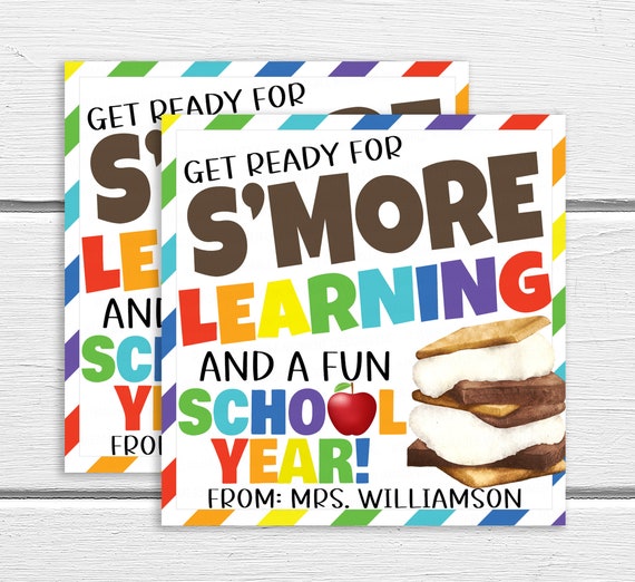 Back To School S'more Gift Tags, S'more Learning And A Fun School Year ...