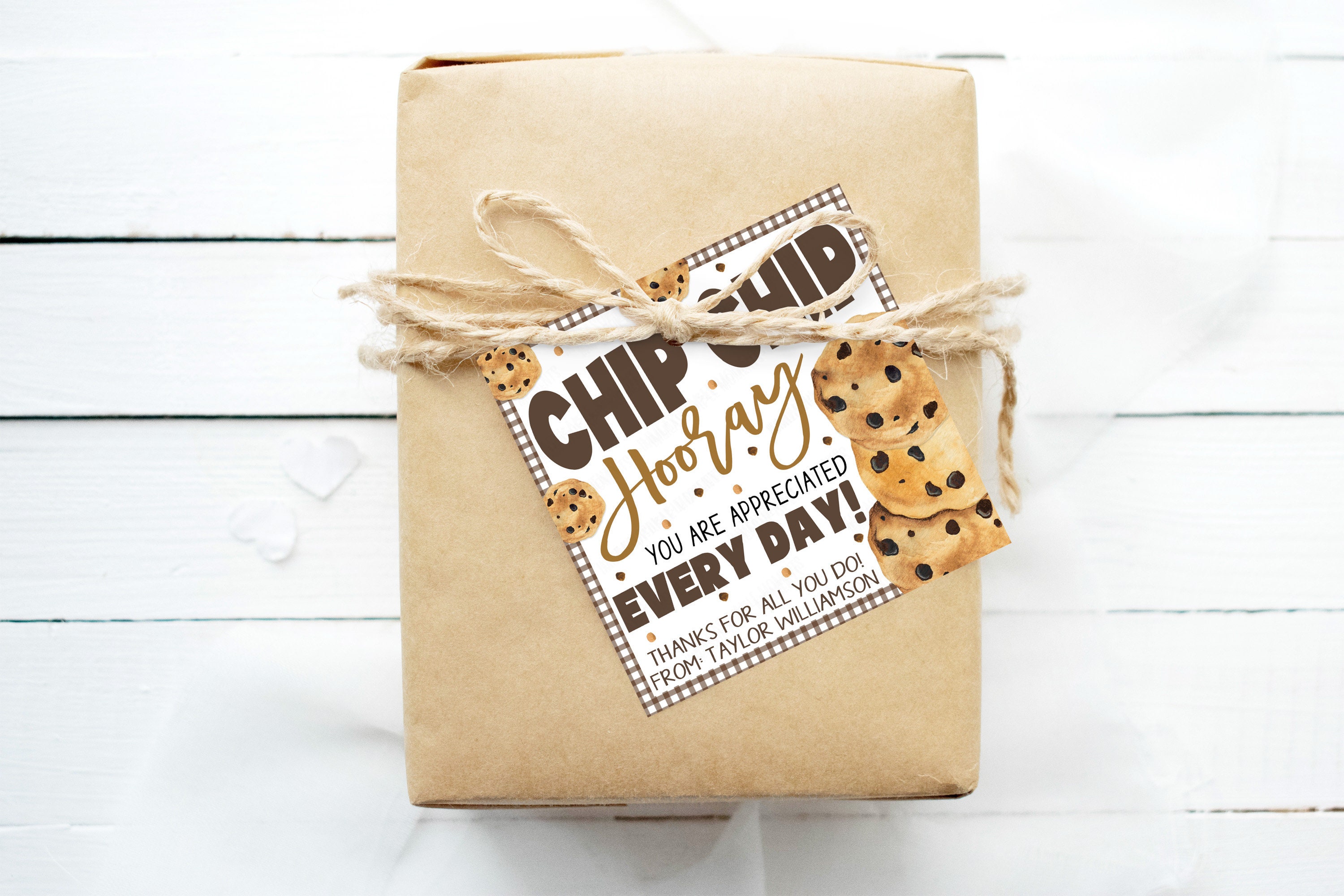 Cookie Thank You Gift Tags, Chip Chip Hooray, Appreciation Week ...