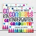 Kindergarten Graduation Gift Tag, Editable Class of 2022 Congratulation ...