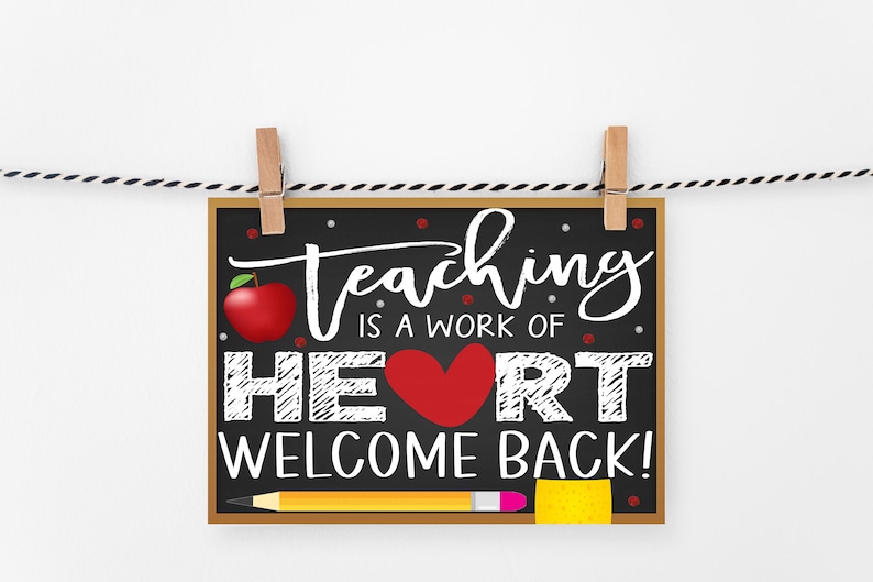 Back to School Teacher Sign Teachers and Staff Appreciation - Etsy