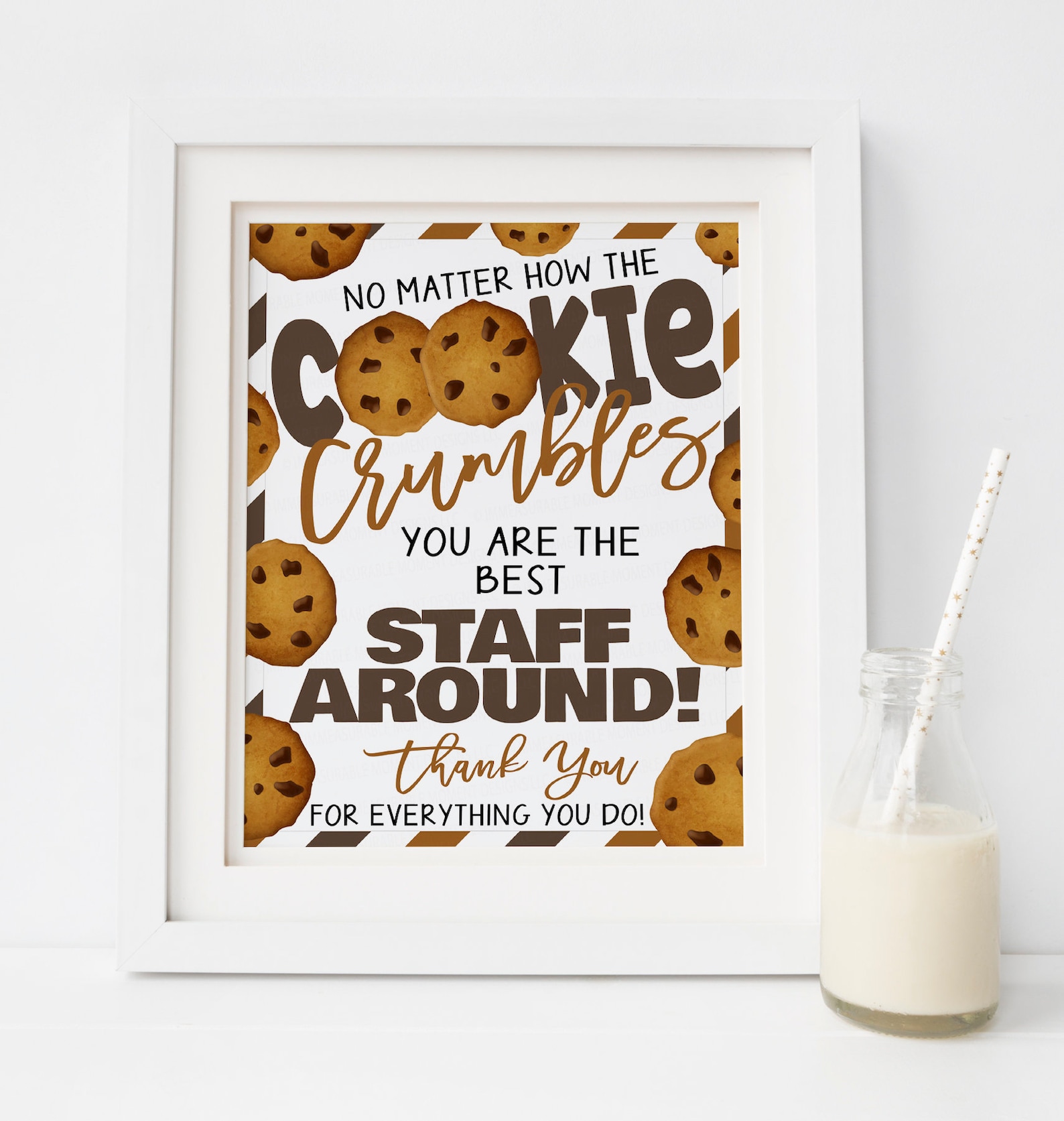 Cookie Sign Appreciation Printable No Matter How the Cookie - Etsy