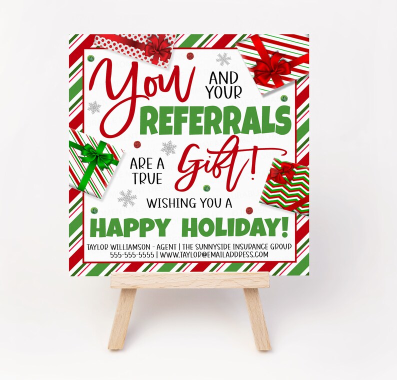 Christmas Pop by Gift Tags, Referrals Are A Gift Marketing, Client ...