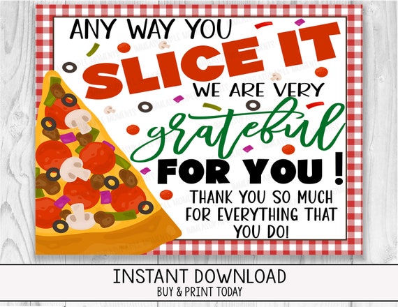 Pizza Appreciation Sign Employee Teacher Nurse Medical Office - Etsy