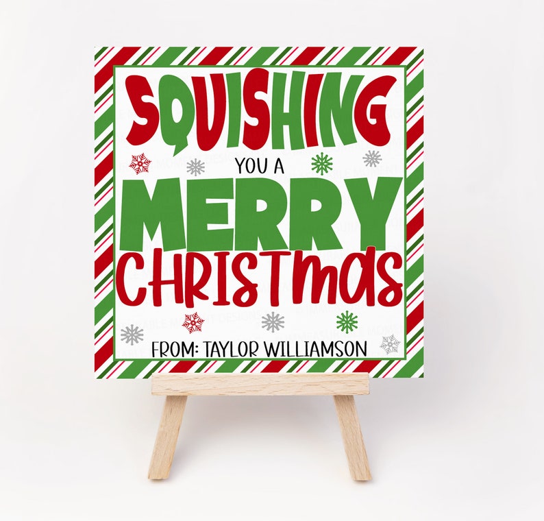 Christmas Squishies Gift Tag Squishy Toy Tags Squishing You - Etsy