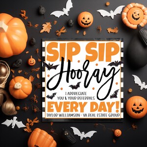 Halloween Pop by Coffee Gift Tag, Sip Sip Hooray Appreciate Your ...