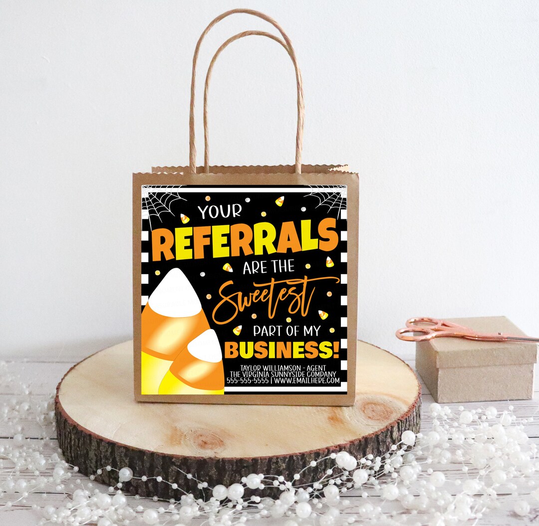 Halloween Referral Gift Tags Fall Candy Referrals Sweetest - Etsy