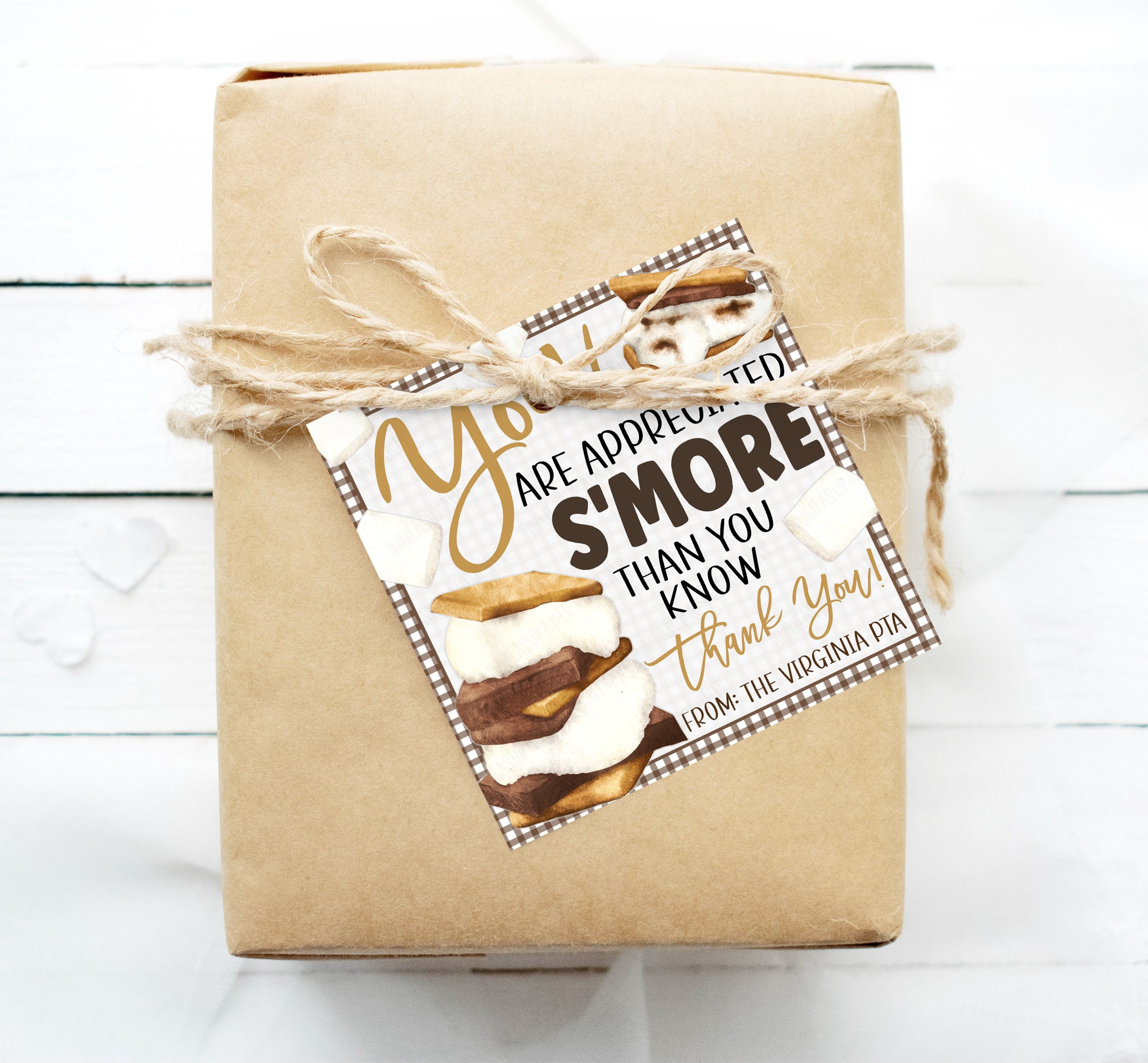 S'more Appreciation Gift Tag, You Are Appreciated S'more Than You Know ...