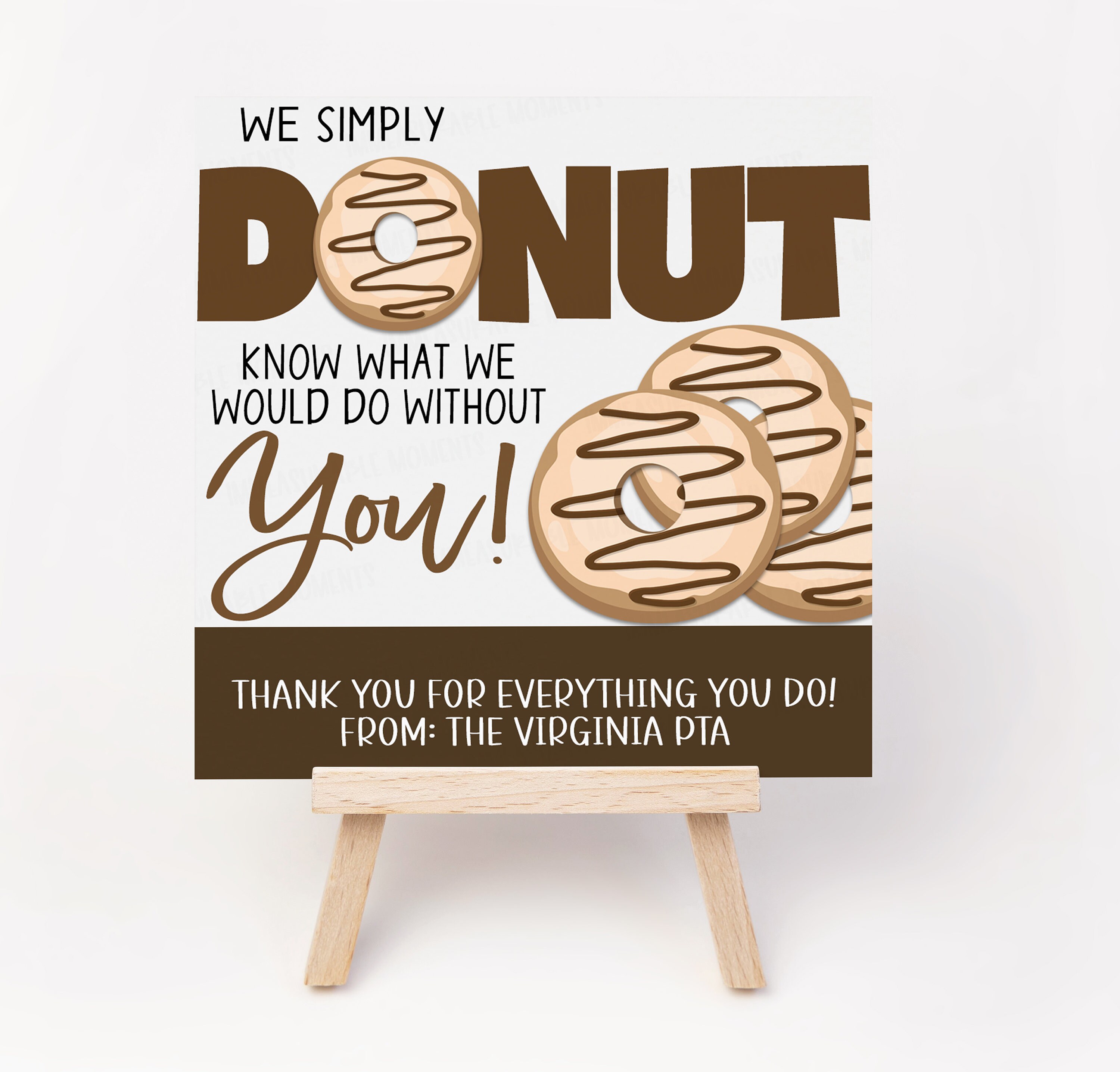 Donut Thank You Gift Tag Donut Know What We Would Do Without - Etsy