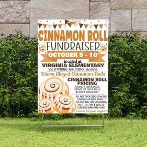 Cinnamon Roll Fundraiser Flyer, Cinnamon Buns Editable Printable School ...