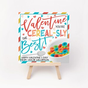 Valentine Cereal Gift Tags, Editable Cereal Tag, Valentine You're ...