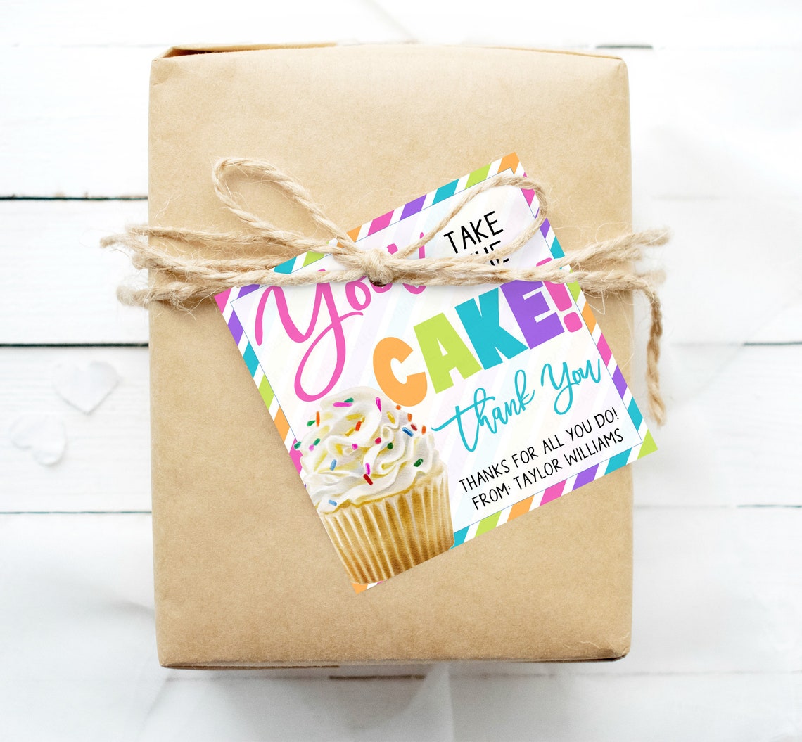Cupcake Gift Tag You Take the Cake School Teacher Staff - Etsy