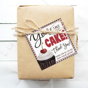 Cupcake Gift Tag, You Take the Cake, Chocolate School Teacher Staff ...