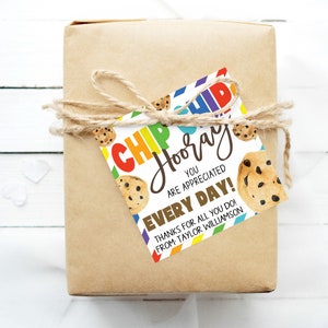 Cookie Thank You Gift Tags, Chip Chip Hooray, Appreciation Week ...