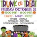 EDITABLE Trunk or Treat Flyer Invitation, Kids Halloween Event, School ...