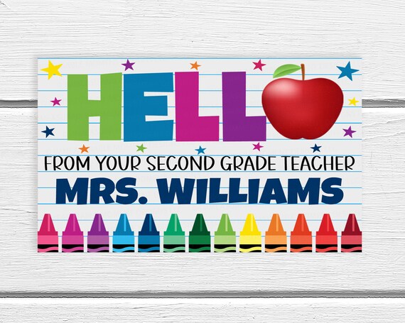 Hello Postcard to Students, From the Teacher, New School Year, Meet The ...