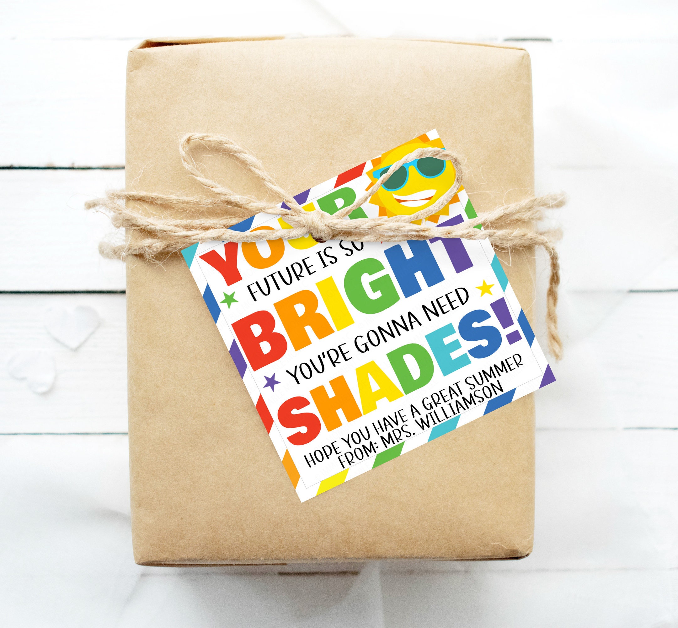 Sunglasses Gift Tag, Your Future is so Bright You're Gonna Need Shades ...