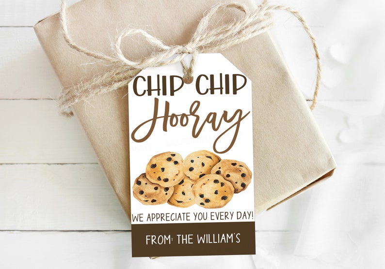 Cookie Appreciation Gift Tags Editable Thank You Appreciation - Etsy