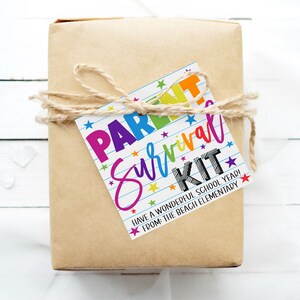 Parent Survival Kit Gift Tags, First Day Back to School Gift for ...