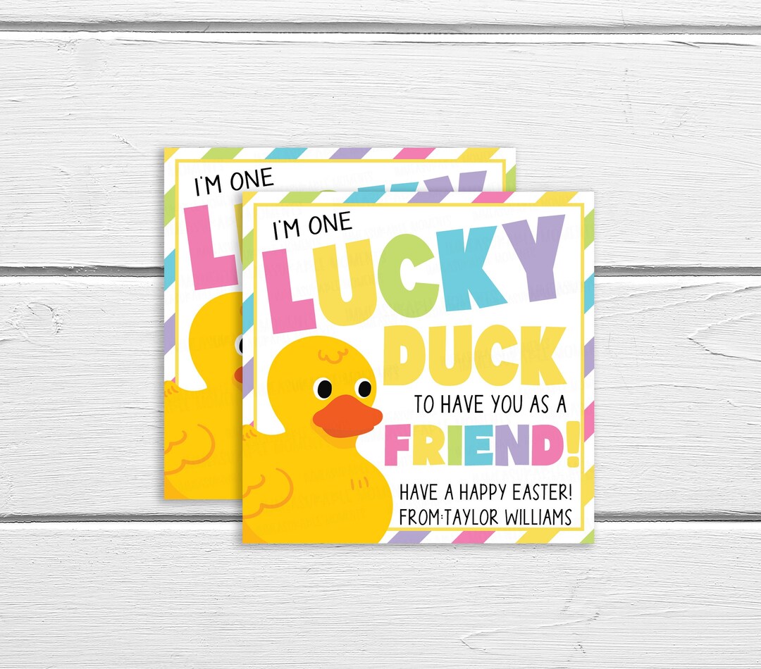 Rubber Duck Gift Tag Easter Daycare Preschool School Early - Etsy