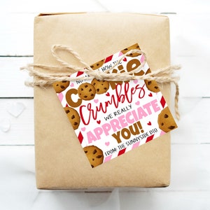 Valentine's Day Cookie Appreciation Gift Tags, Cookie Crumbles ...