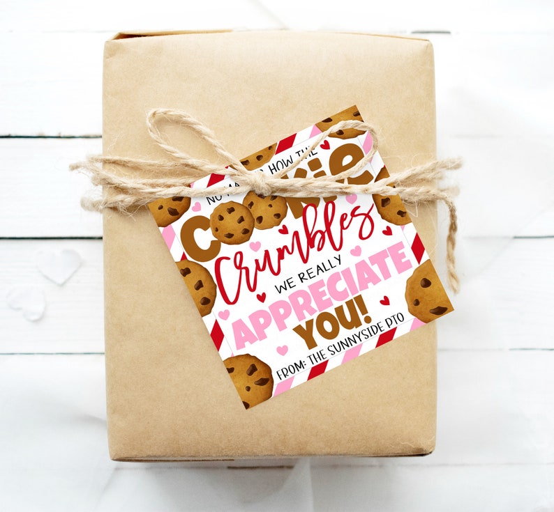 Valentine's Day Cookie Appreciation Gift Tags Cookie - Etsy