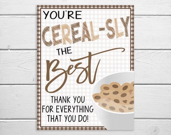 Cereal Sly Appreciation Sign - Etsy