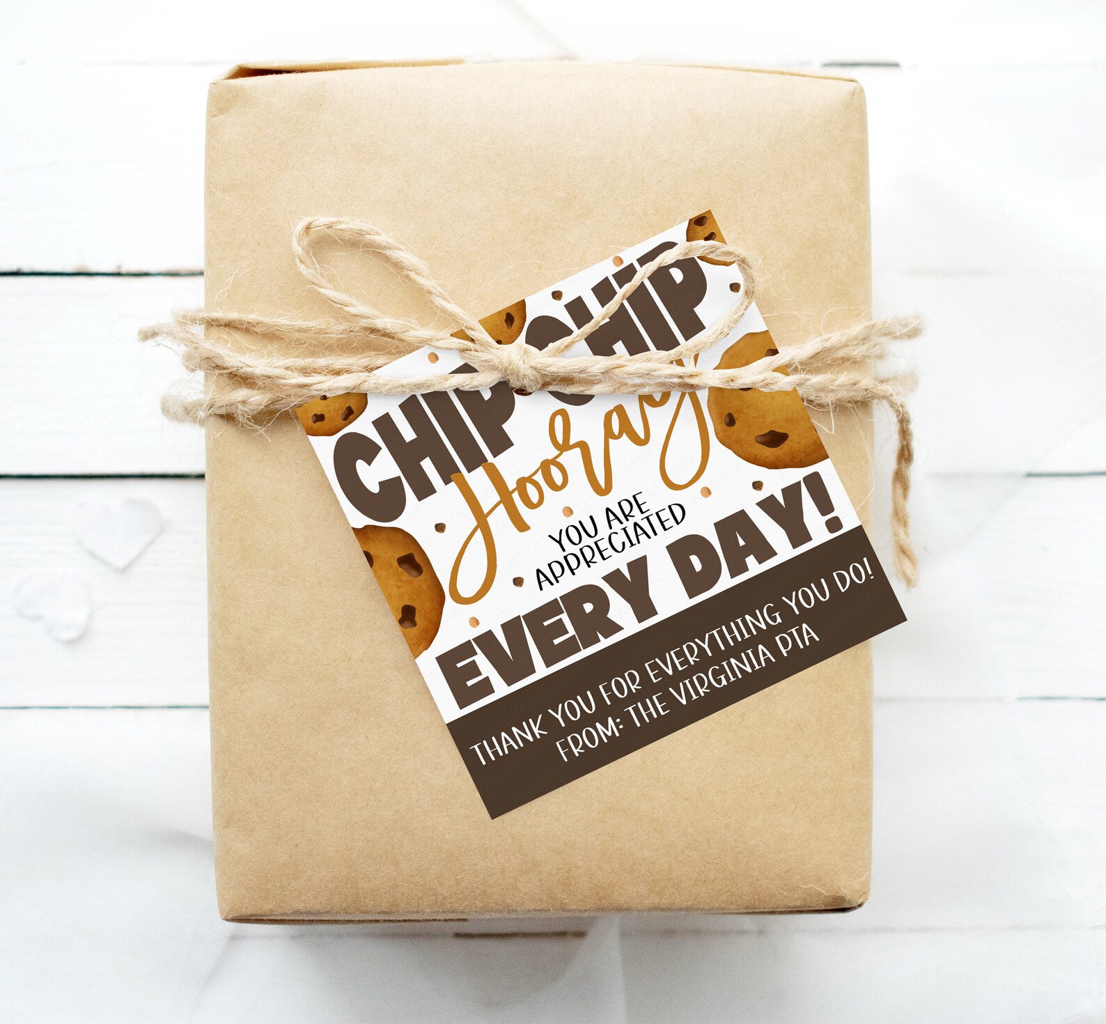 Cookie Thank You Gift Tags, Chip Chip Hooray, Appreciation Week ...