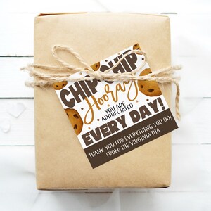 Cookie Thank You Gift Tags, Chip Chip Hooray, Appreciation Week ...