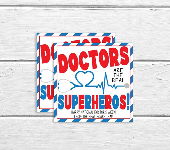 Doctor Appreciation Gift Tag National Doctor's Week | Etsy