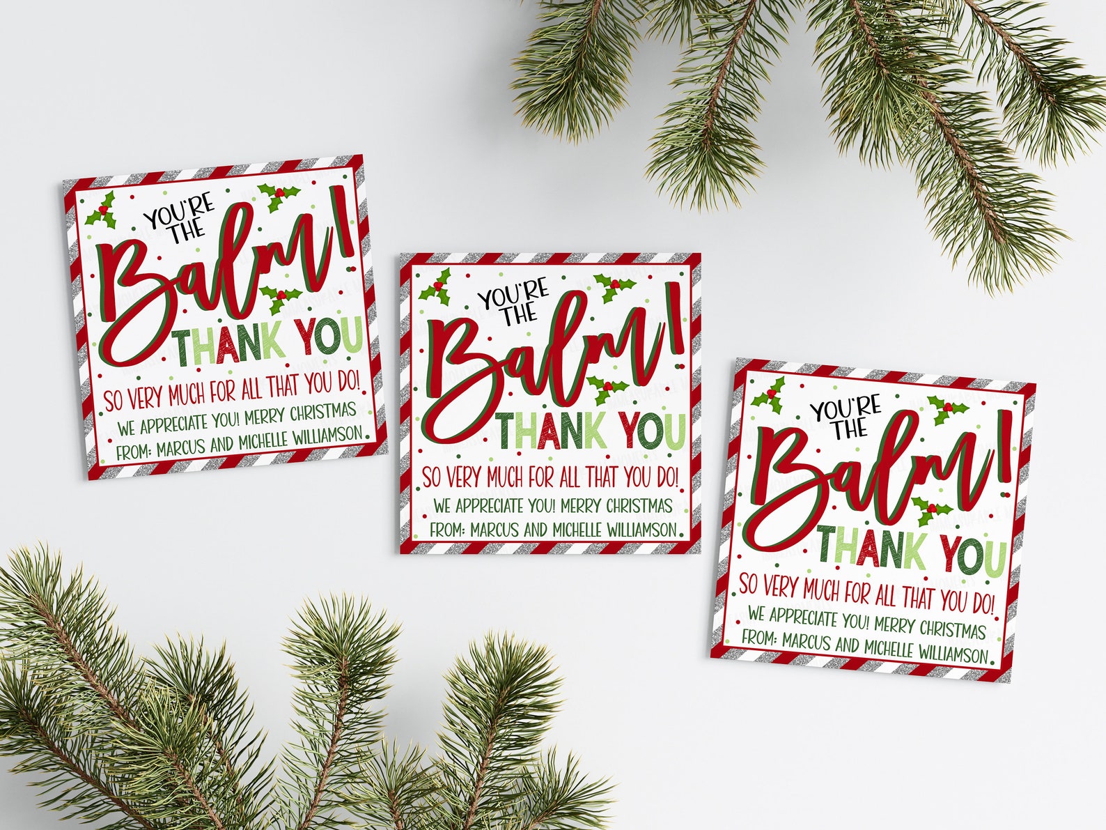You're the Balm Gift Tag, Appreciation Teacher Employee Staff Company ...