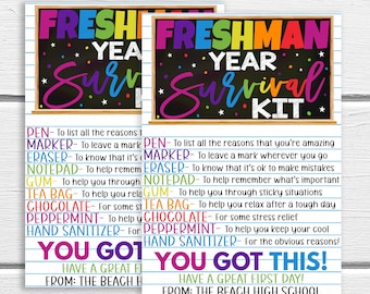 Welcome Back to School Survival Kit Gift Tag, Gift for Teachers Staff ...
