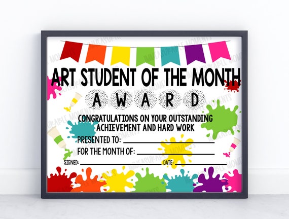 Art Student of the Month Award Certificate by Immeasurable Moment ...