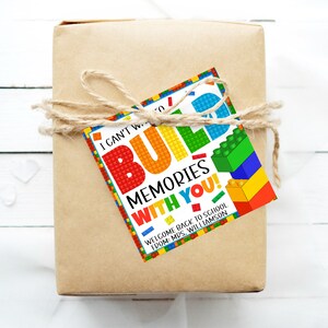 Back to School Building Block Gift Tags, Gift for Students Classmates ...